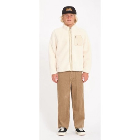 Polaire Junior Muzzer Fuzzar Zip Dirty White - Breizh Rider